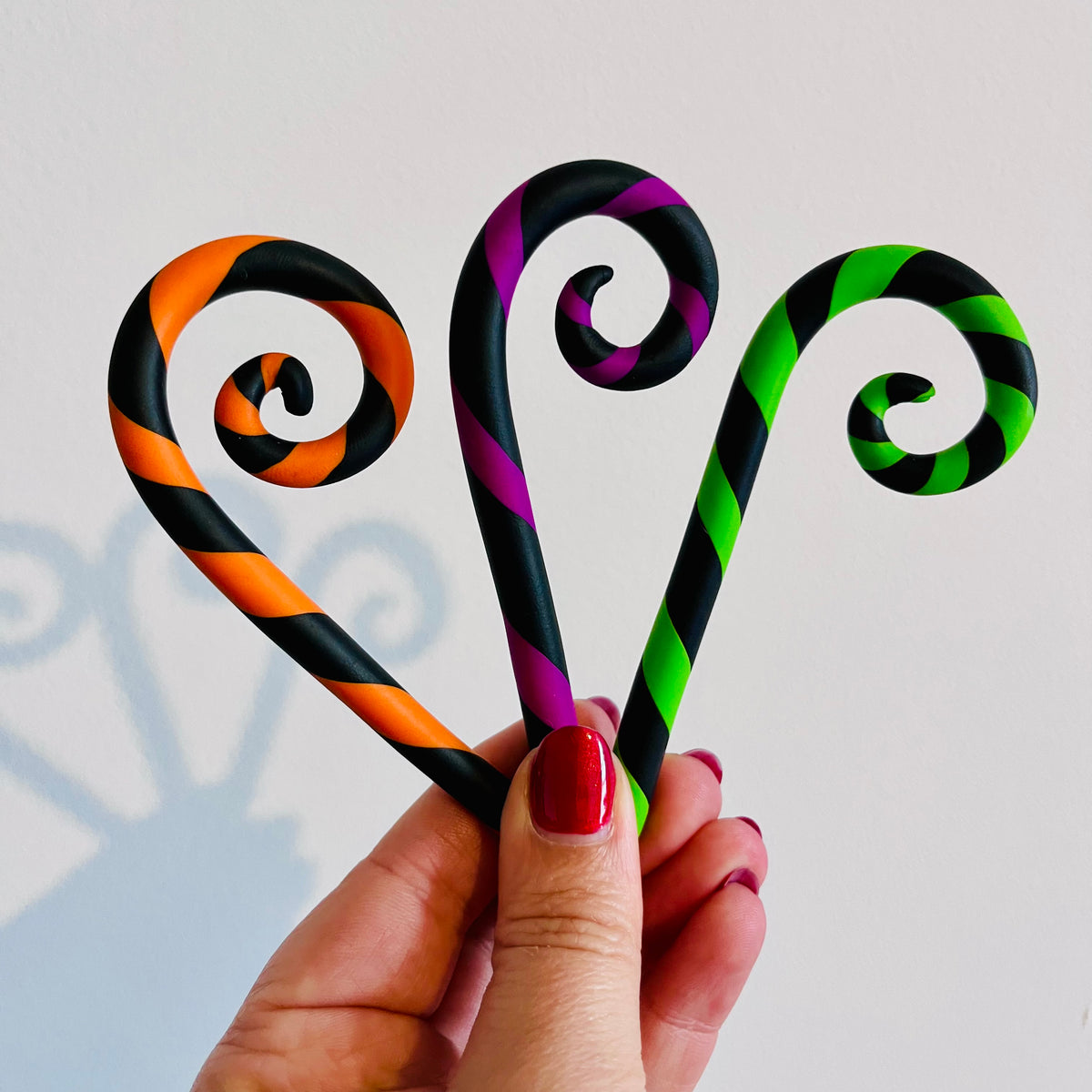 Black & Purple Candy Cane Halloween Tree Decoration – Home Spooky Homeware